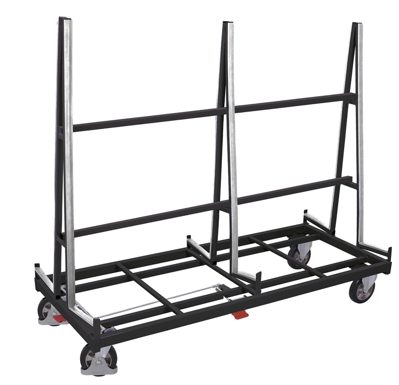 Pladevogn m/2 sider, 2080x880x1705, 2 flader, Antracit E-LAND